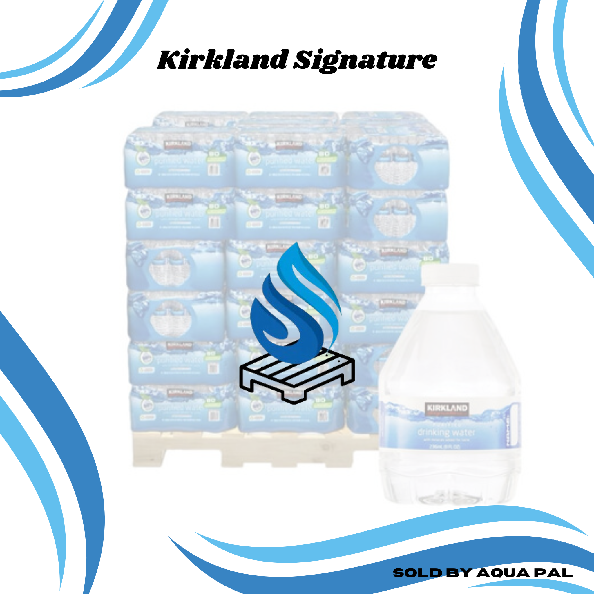 Kirkland Signature Purified Drinking Water 8oz Small Bottles (Full Pal ...